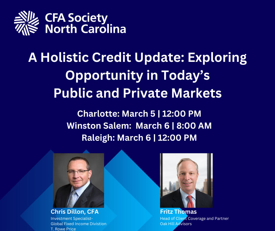 Events from Thu, January 25 – Tue, April 9 – CFA Society North Carolina